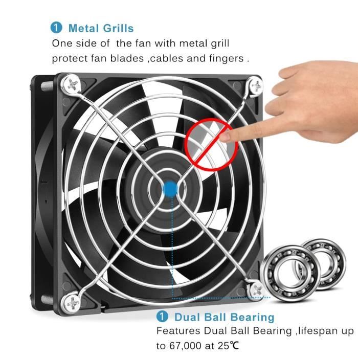 Ventilateur Ac Ec 220 V,92 Mm,92X25 Mm,240 V,Double Roulement À Billes ...
