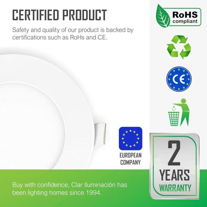 Hybec- Spot Led Encastrable 6W, Spot Led Encastrable Extra Plat ...