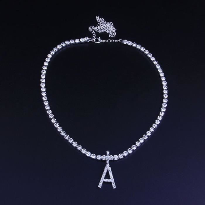 Letter L neklace-42cm -Collier Initial de lettres pour femmes couleur ...