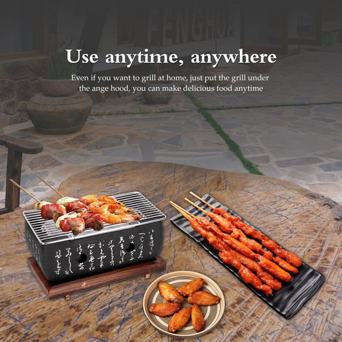 Barbecue De Style Japonais Mini Pole Charbon De Bois Avec Pole Grill ...