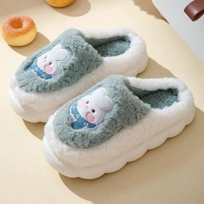 Pantoufles confortables en coton pour hommes et femmes,jolies ...