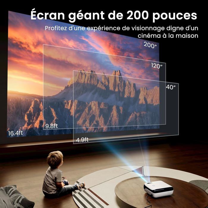 Vidéoprojecteur 4K portable - SUTEO - Résolution native 1080P ...