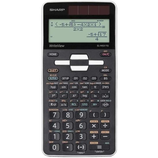 Sharp EL-W531 TG-WH Calculatrice Scientifique (WriteView, entrée D.A.L ...