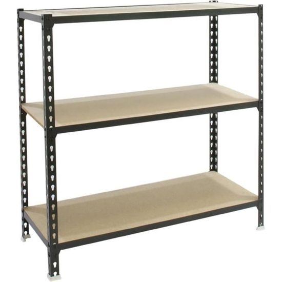 Étagère Métallique Sans Vis Maderclick 3-400 1000 Antracit-Bois[n220] - Cdiscount Maison