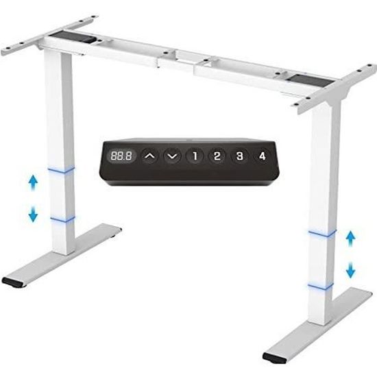 FLEXISPOT Bureau Assis Debout à 3 Colonnes 2 Moteurs Cadre de Bureau Debout Électrique, Charge ...