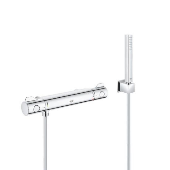 Grohe Set de douche Mitigeur thermostatique Grohtherm + Douchette Stick ...