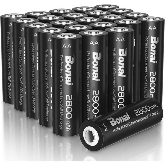 Aa Rechargeable Batteries High-Capacity 2800Mah 1.2V Nimh Battery Low ...