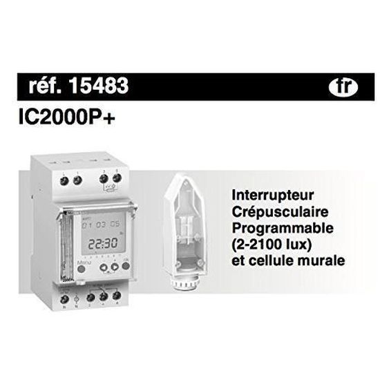 Schneider Electric IC2000P+ Interr Photosensible, 83.5 mm Hauteur, 45 ...
