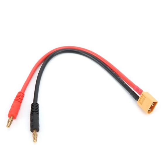 VGEBY Fiche banane XT60 à 4 mm Connecteur mâle XT60 22cm vers fiche banane 4mm Câble adaptateur ...