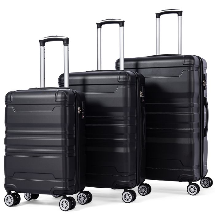 Ensemble de 3 valises rigides cabine avec serrure TSA et roulettes ...