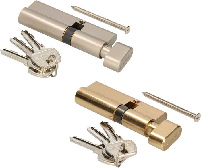 Cylindre de serrure 30/45 en laiton avec bouton Cylindre profilé ...
