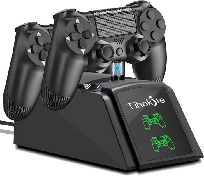 Chargeur Manette PS4 Station de Charge Double PS4 avec Cable de ...