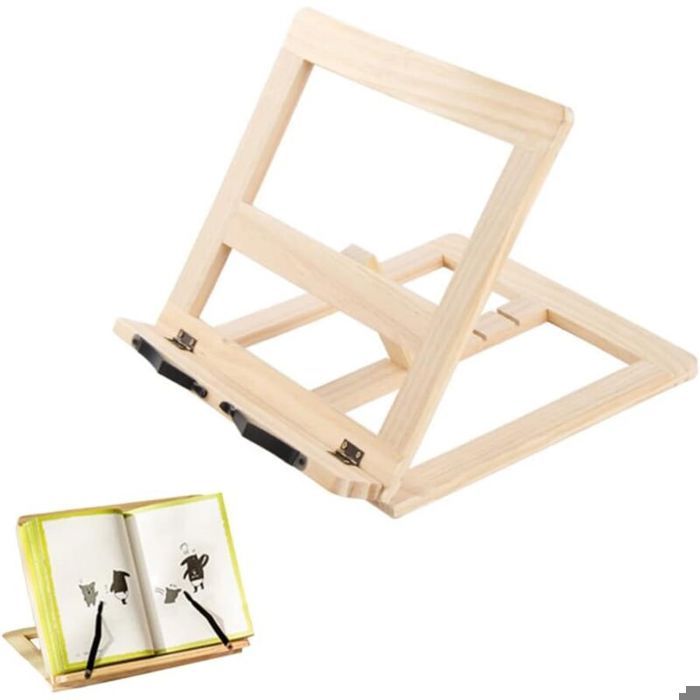 Support de Livre en Bois Pliable et Rglable Avec 2 Supports de Page en ...
