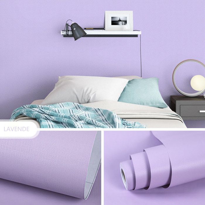 Papier Peint Adhésif Violet Clair Film Adhésif, Cuisine Placard Papier ...