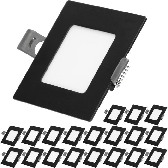 20x Led Panel Spot Encastrable 3w Remplace 25w Halogène Carré 8 5x8 5