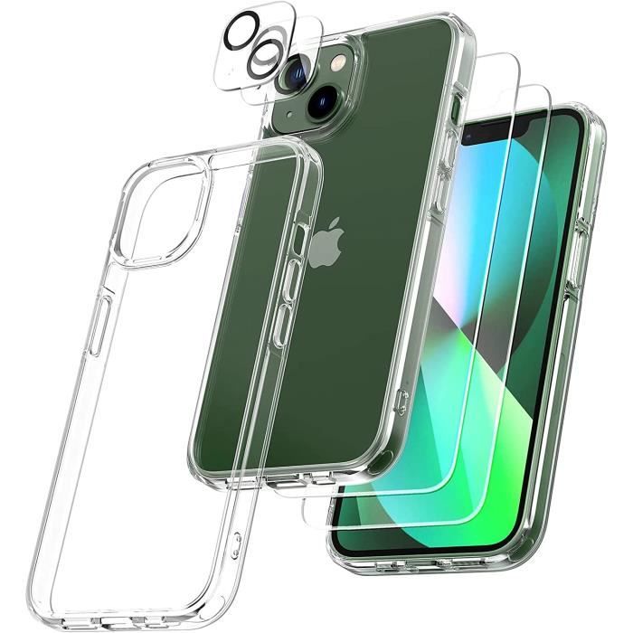 [5 en 1] Protection pour iPhone 13, 1 Coque iPhone 13 Antichoc + 2 ...