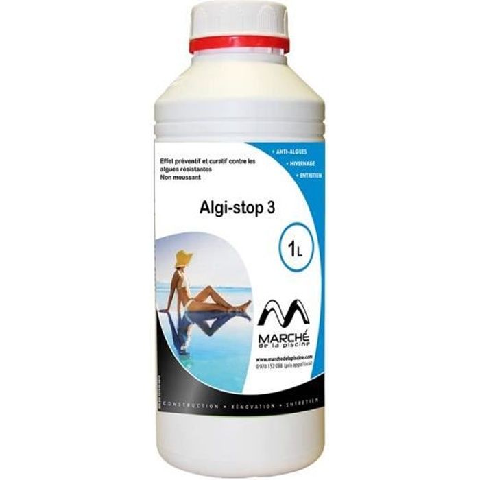 Traitement anti-algues ALGI STOP 3 Marchedelapiscine 1L - Cdiscount Jardin