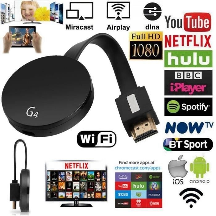 Chromecast 2 MEDIA STREAMER BOX MULTIMEDIA - WiFi HDMI 1080P ...