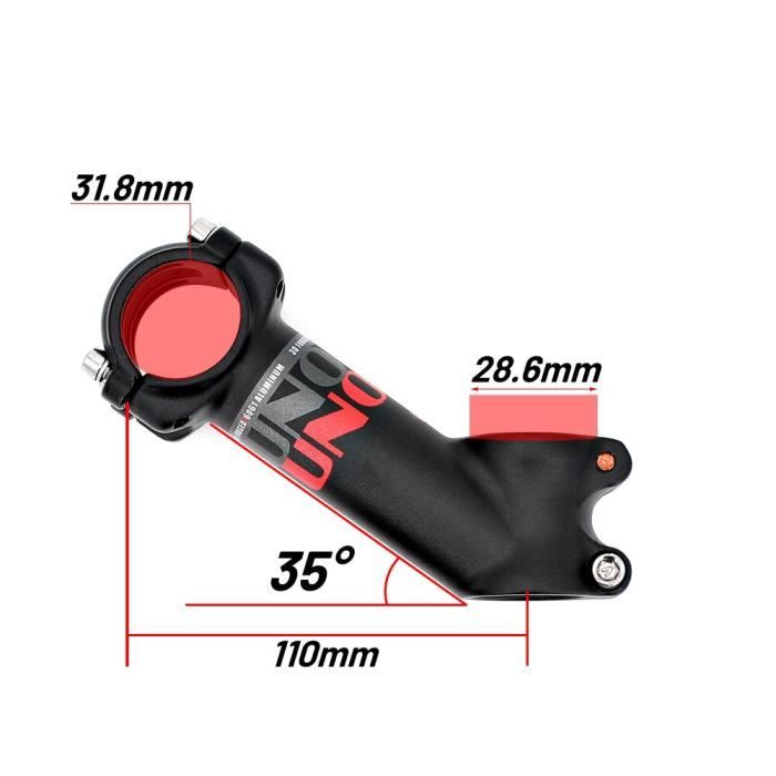 Accessoire vélo,tige de guidon de vtt en aluminium,7,17,35 degrés,31 ...