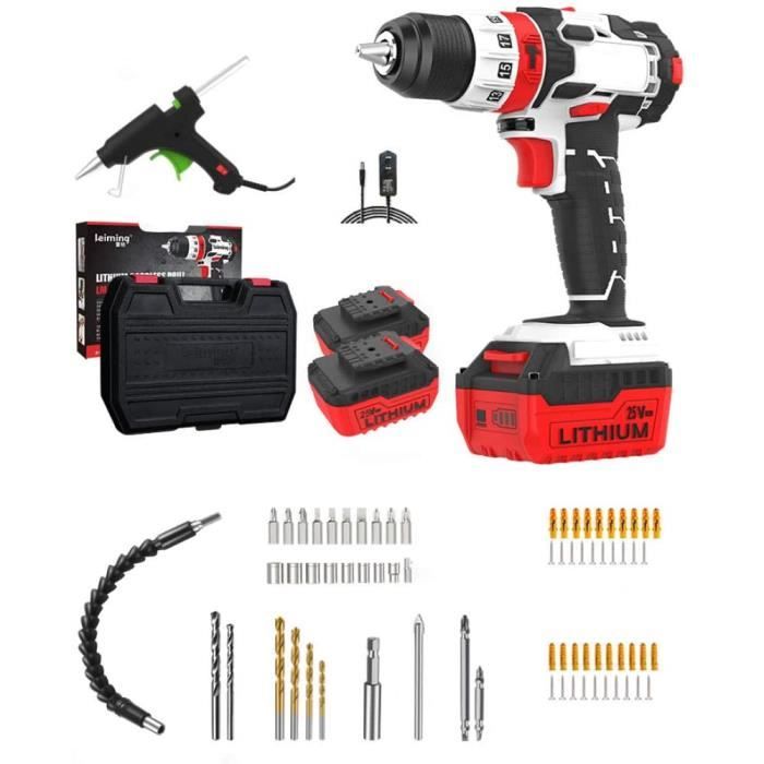 Foreuse Visseuse sans Fil,Visseuse Devisseuse san Fil,25V 25+1 RéGlages ...