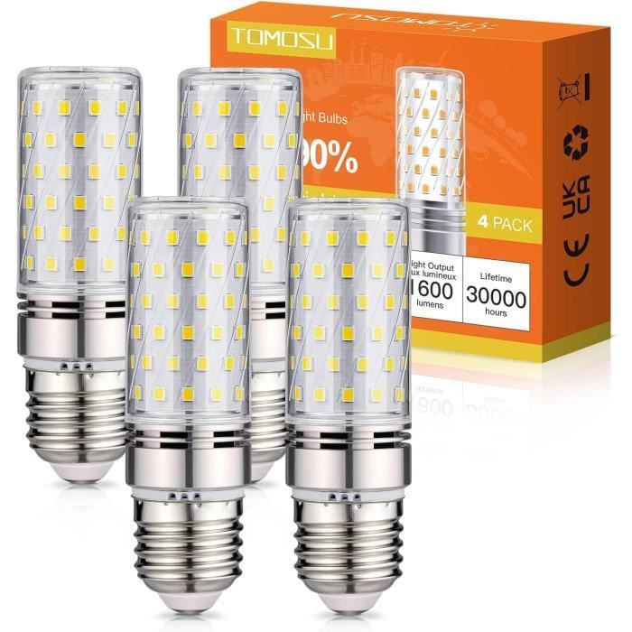 Ampoule Led E27 Blanc Froid 6000K 1600Lm, 16W Ampoules Led Intérieur E27 Équivalent 150W Lampe ...