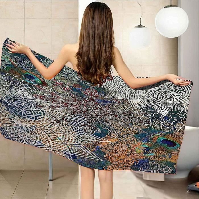 Enfants Serviette De Plage - Lignes Abstraites Fleurs 80 X 160 Cm ...