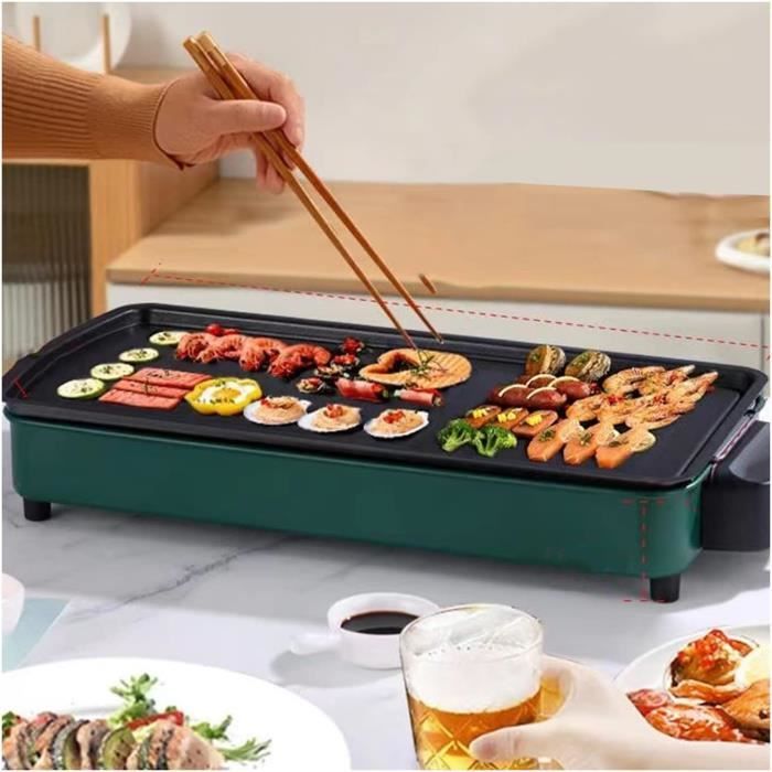 Grill Électrique sans fumée, Portable Barbecue Antiadhésif Teppanyaki ...