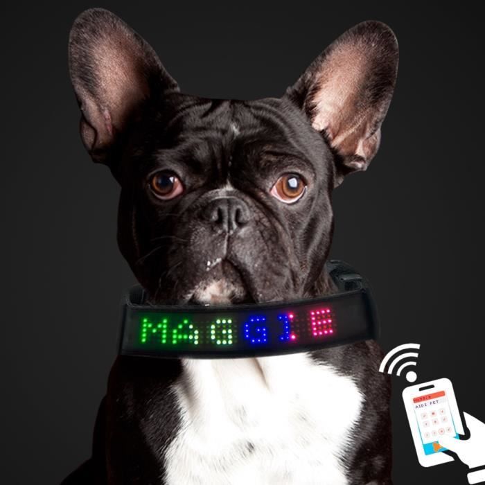 Hi-Tech Display Dog Collar App Control LED luminous Collar for Dogs ...