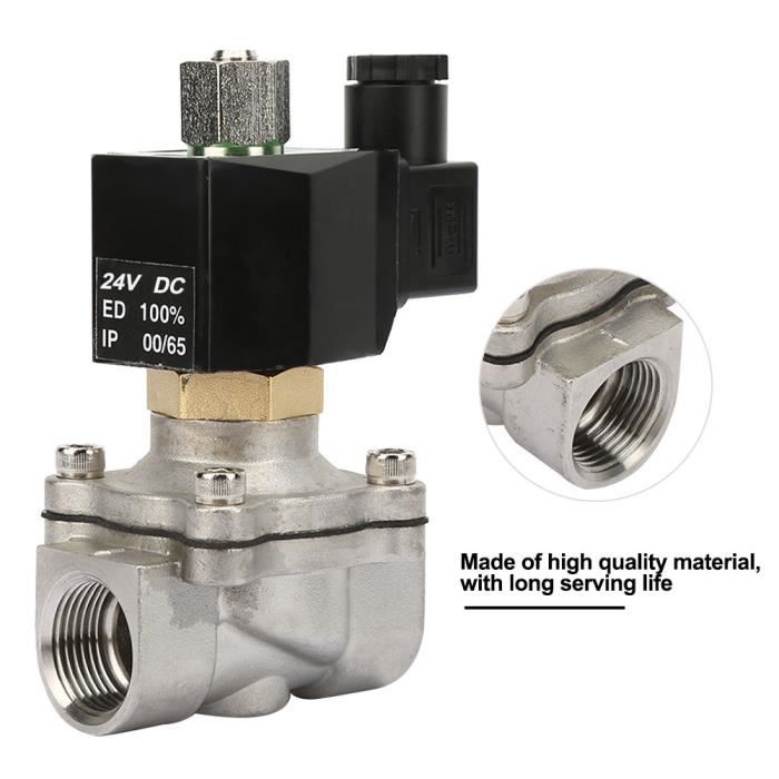 Électrovanne D'Eau Lectrovanne Électrique En Acier Inoxydable Normalement Ouverte 2S-200-20 G3/4 ...