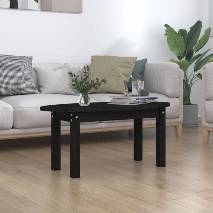 MAG Table basse Noir 80x40x35 cm Bois massif de pin 7807119579839 ...