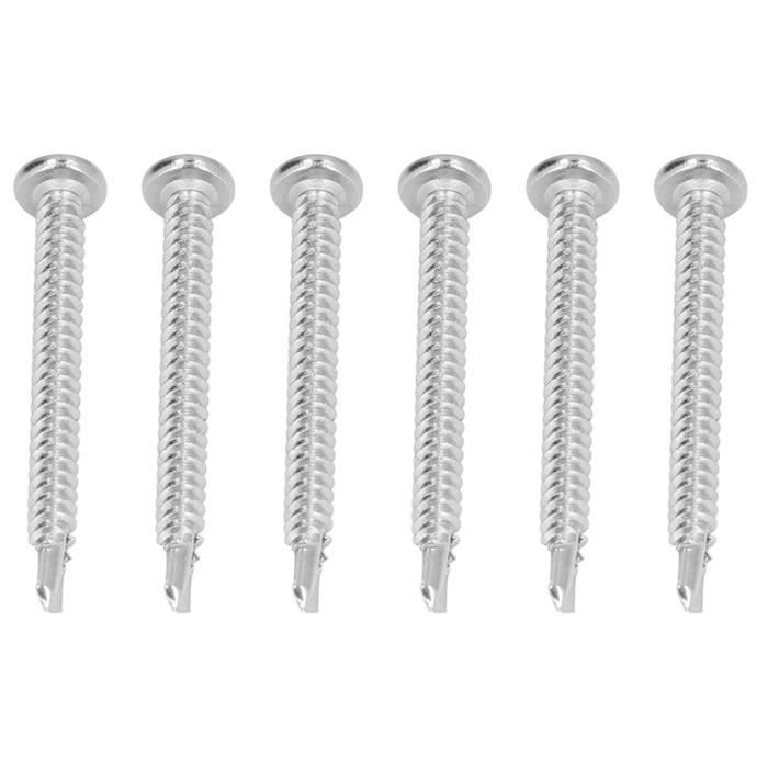 EJ.life Kit de vis autoperceuses 50 pièces vis auto-perceuse tête ronde 410 attaches en acier ...