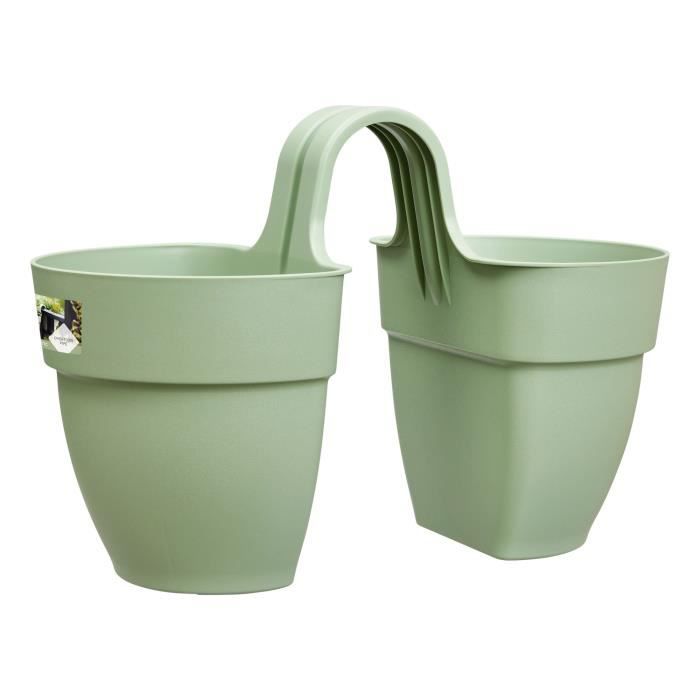 Pot de fleurs ELHO Vibia Campana Flower Twin 21 - Vert Pistache ...