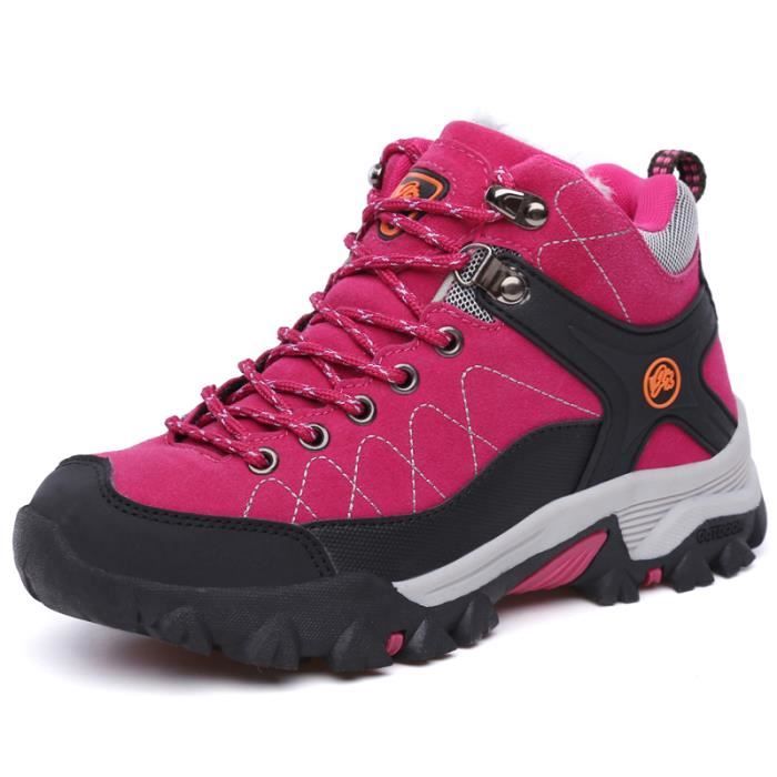 Chaussures de Randonnée Femmes Mode Marche Etanche -Rouge - Cdiscount Sport