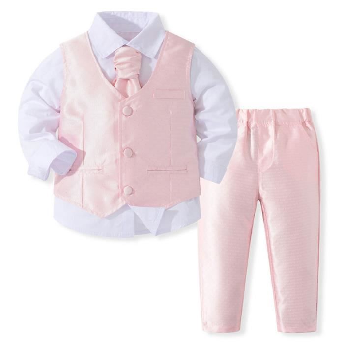 YOOJIA Costume Garçon Cérémonie Mariage avec Chemise Manche Longue ...