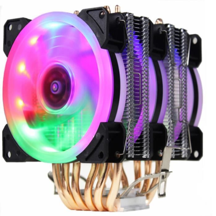 Radiateur d'ordinateur,Refroidisseur de processeur RGB LED pour AMD et ...