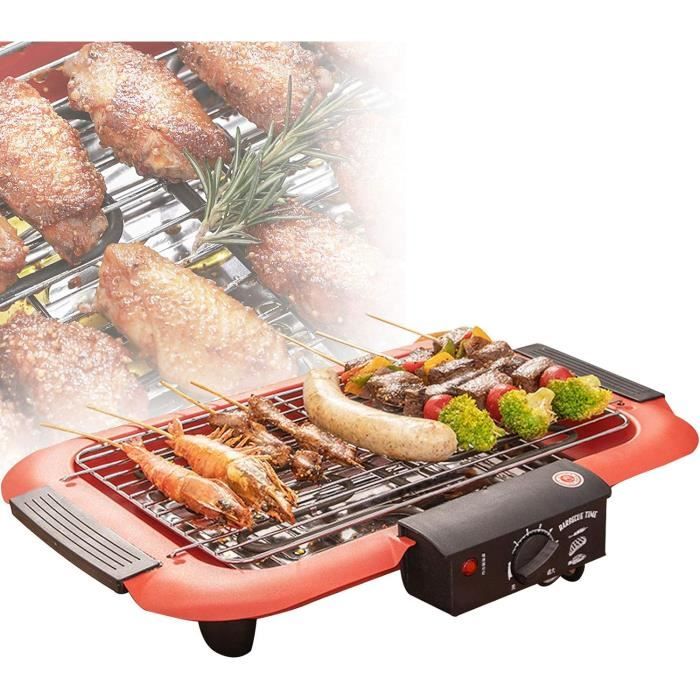 Barbecue Electrique De Table Sans Fumée, 1800W Bbq Electrique Avec Bac ...