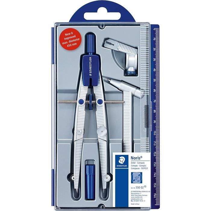 Staedtler Noris 550, Compas scolaire de précision à réglage rapide et ...