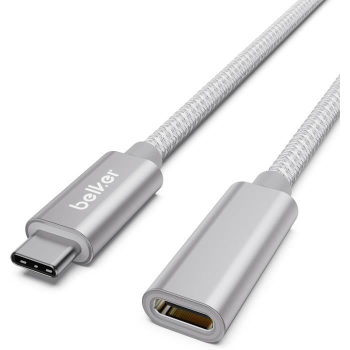 Rallonges Usb C 2M Usb 3.2 (5 Gbit-S) Type C Mâle Rallonge 5 A Charge ...