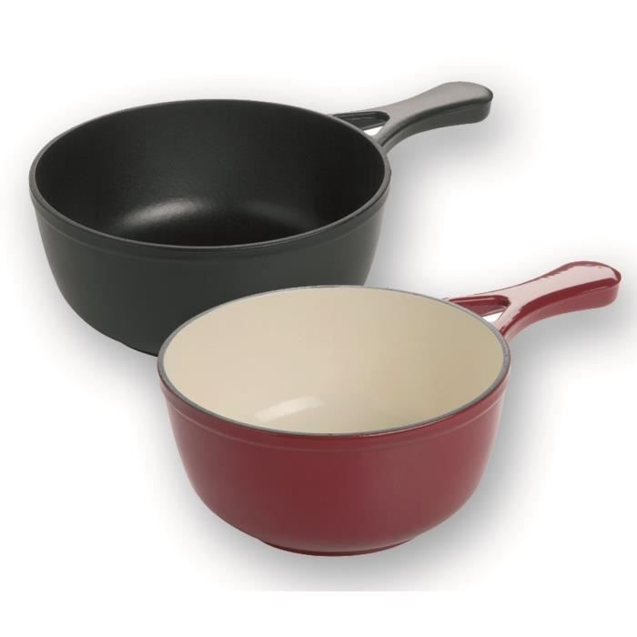 Poêlon 1,5L en fonte émaillée rouge - Cdiscount Maison
