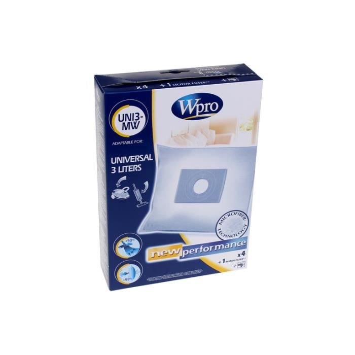 Wpro - universel - 4 sacs + 1 fm - 481281718708 - Cdiscount Electroménager