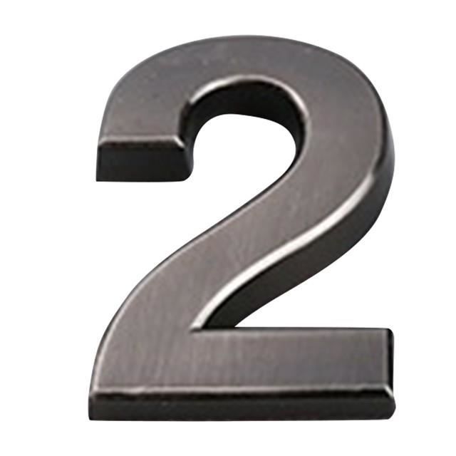 PLAQUE DE PORTE,C--Numéro De maison numérique stéréo, Imitation métal ...