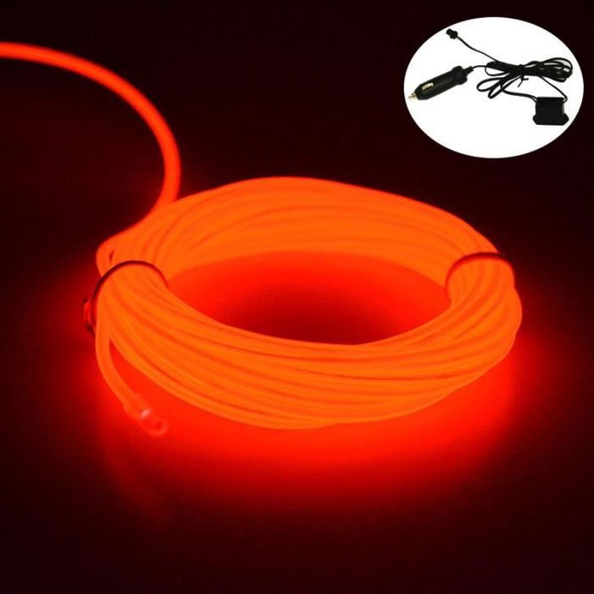Fil Lumière Bande LED DC12V voiture 5M Rouge - Achat / Vente bande ...