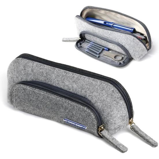 Trousse À Crayons En Feutre Trousse Scolaire Grande Capacité ...