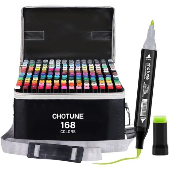 168 Couleurs Marqueurs, Alcohol Permanent Markers Set, Stylos Marqueur ...