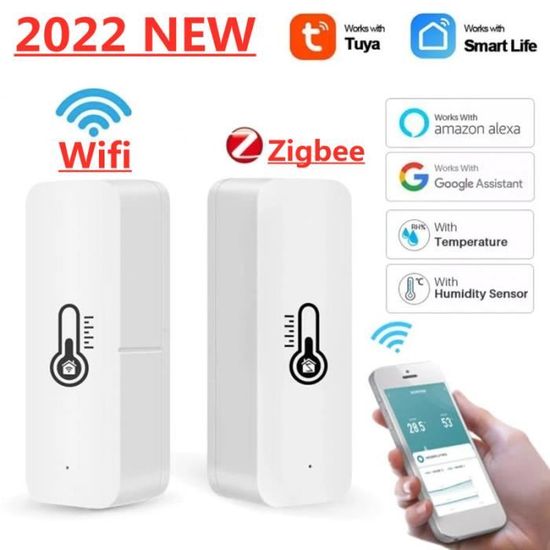 Capteur - Zigbee - Intelligent - Température et Humidité - Intérieur et Extérieur - Connecté ...