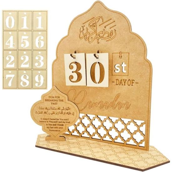 Calendrier Du Ramadan Aïd Mubarak - Décoration Diy En Bois - Compte À ...