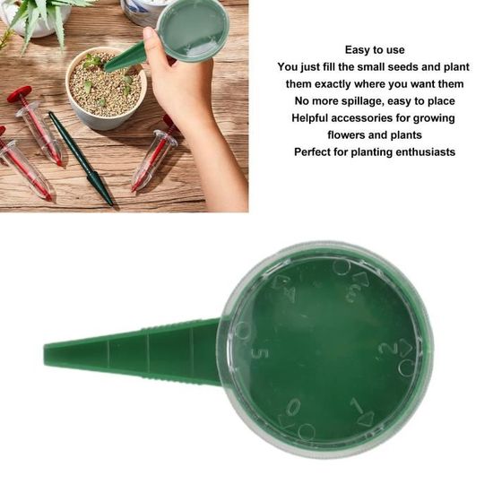 Fydun Semoir à main 10pcs semeur de graines à la main avec 5 réglages ...