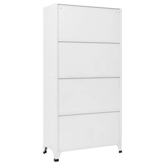 ABB Armoire à casier avec 6 compartiments Acier 90x45x180 cm Gris ...
