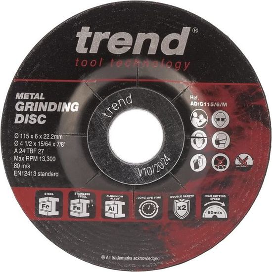 Disque À Meuler En Métal Pour Meuleuse D'Angle, Diamètre De 115 M ...