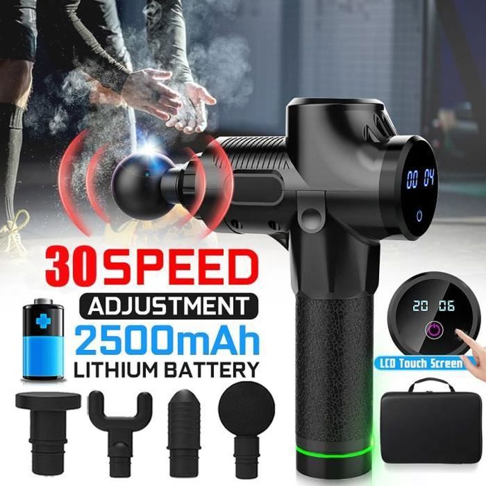 Appareil De Massage Vibration Pistolet Marteau Pr Thérapie Muscle Dos Cou Jambe Noir Cdiscount